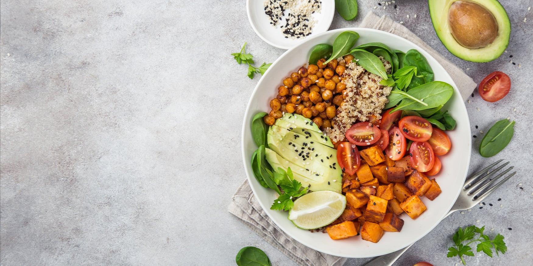 Tips for a balanced vegetarian lunch from the lunch buffet - Edenred